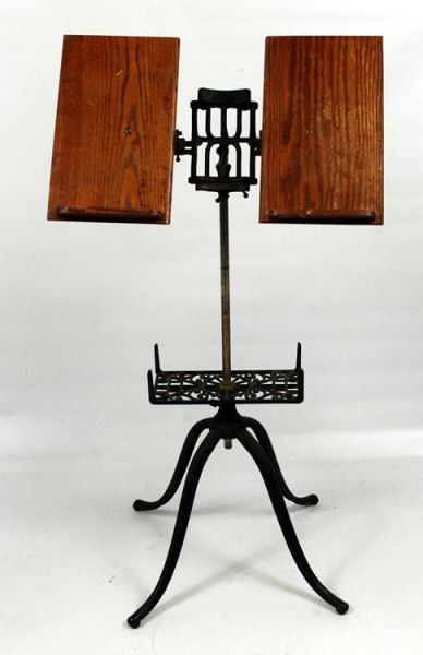 45: Antique Cast Iron Book Stand
