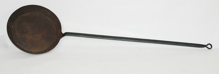 18: Antique Wrought Iron long handled Skillet