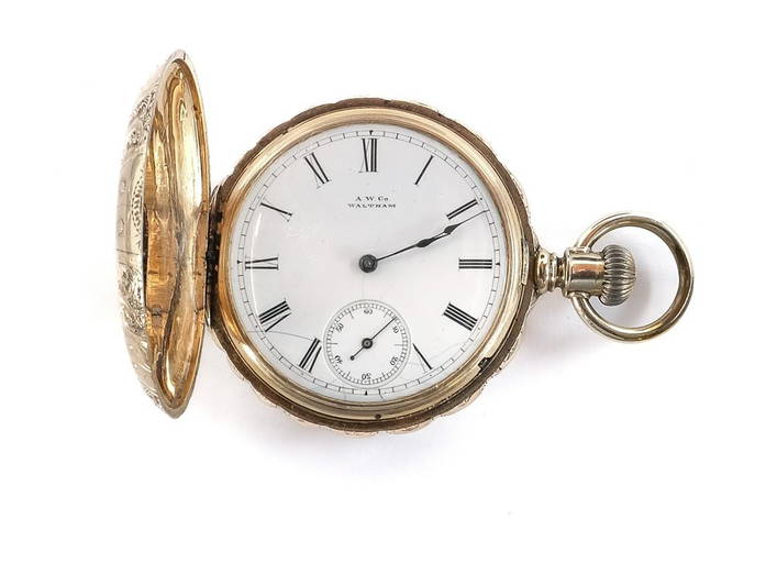 14k American Watch Co. Hunter Case Pocket Watch