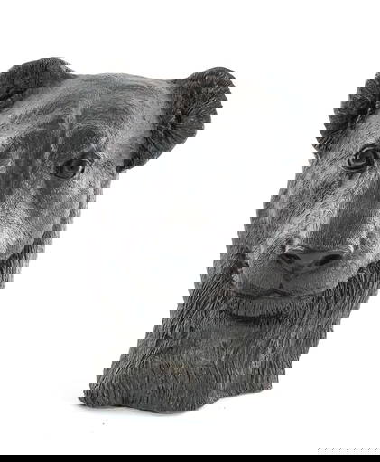 African Copper Sculpture; Lioness