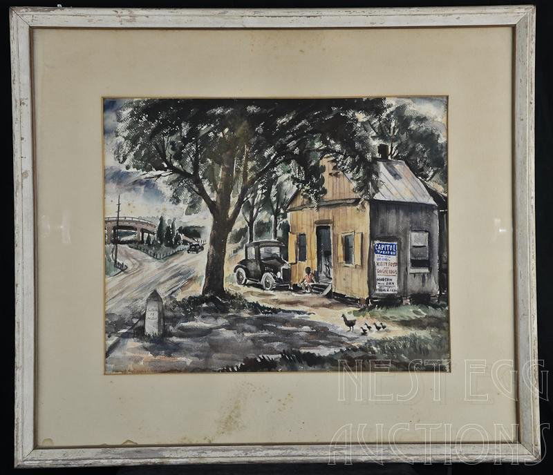Watercolor Edward R. Burroughs, 1941