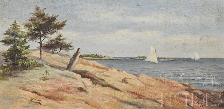 Charlotte Lilla Yale (1853-1929) Oil On Artist Board