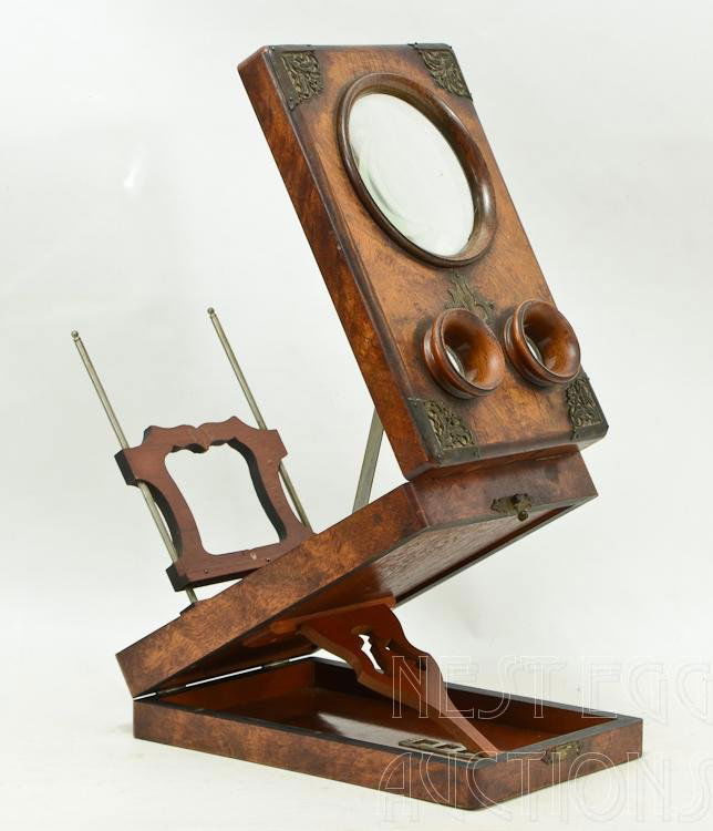 Victorian Antique Wooden Stereopticon Stereoviewer