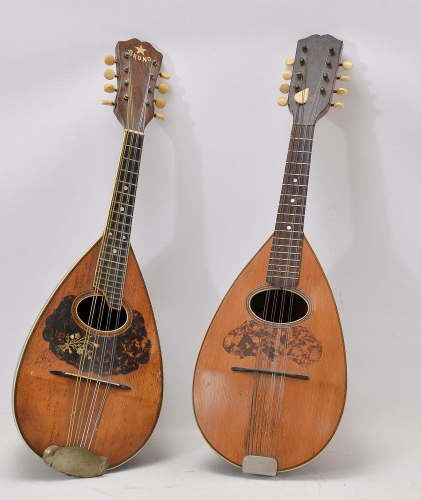 Two Italian Style Bowl Back Mandolins