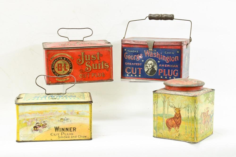Four Tobacco Advertising tins