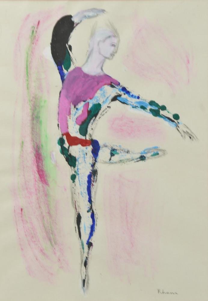 Lisa Rhana aka Rose Silver Pastel Drawing Ballet