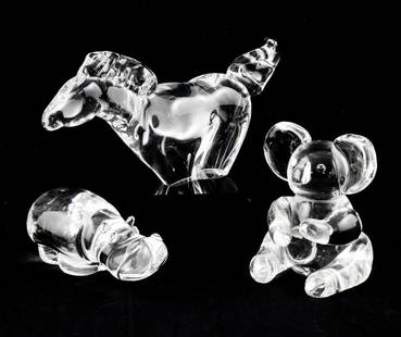 Steuben Art Glass Animals