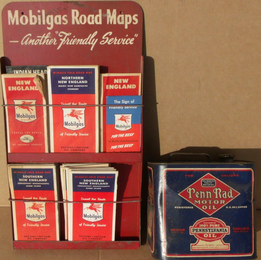 Mobilgas road map display rack, - Apr 09, 2016 | Nest Egg Auctions in CT