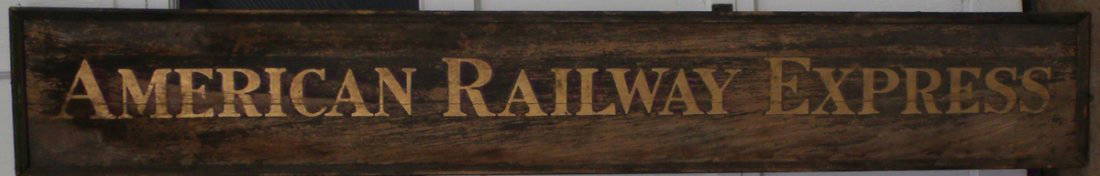 Vintage American Railway Express Cardboard/steel Sign