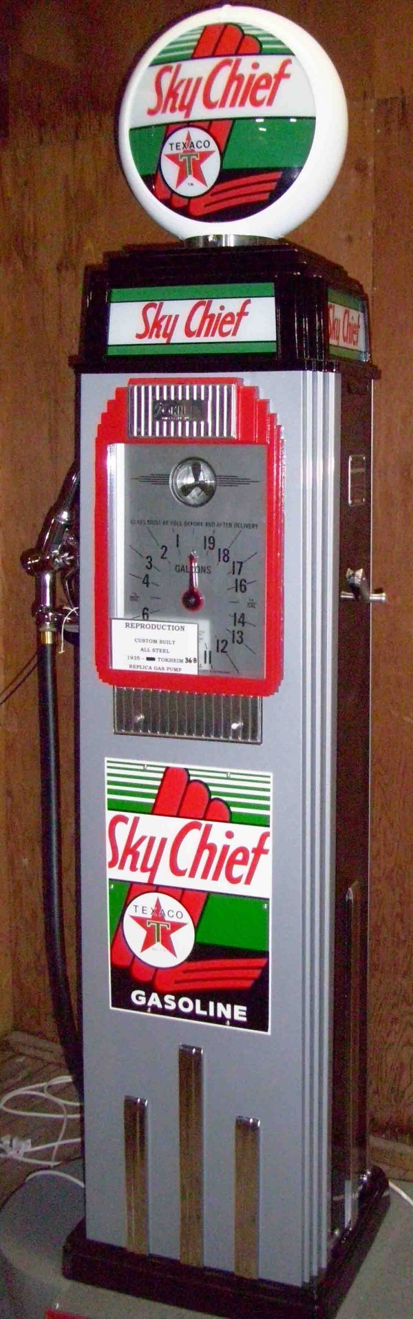 1103C: Reproduction gas pump tokheim 36B "texaco sky c