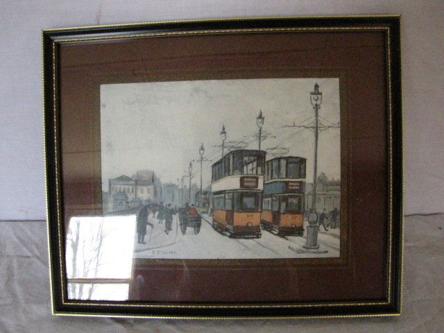 4: Painting, watercolor, 6" x 9" signed B. Stirling