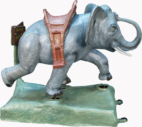 10 Cent Floor Model "ride Tusko" Elephant Safari K