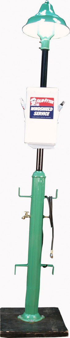 744B: Restored Gas Station Island Light Pole "Polly Gas