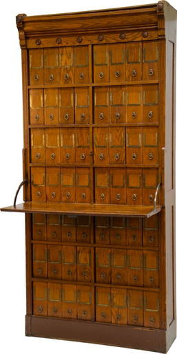 Antique Oak Very Large Woodruff File Cabinet