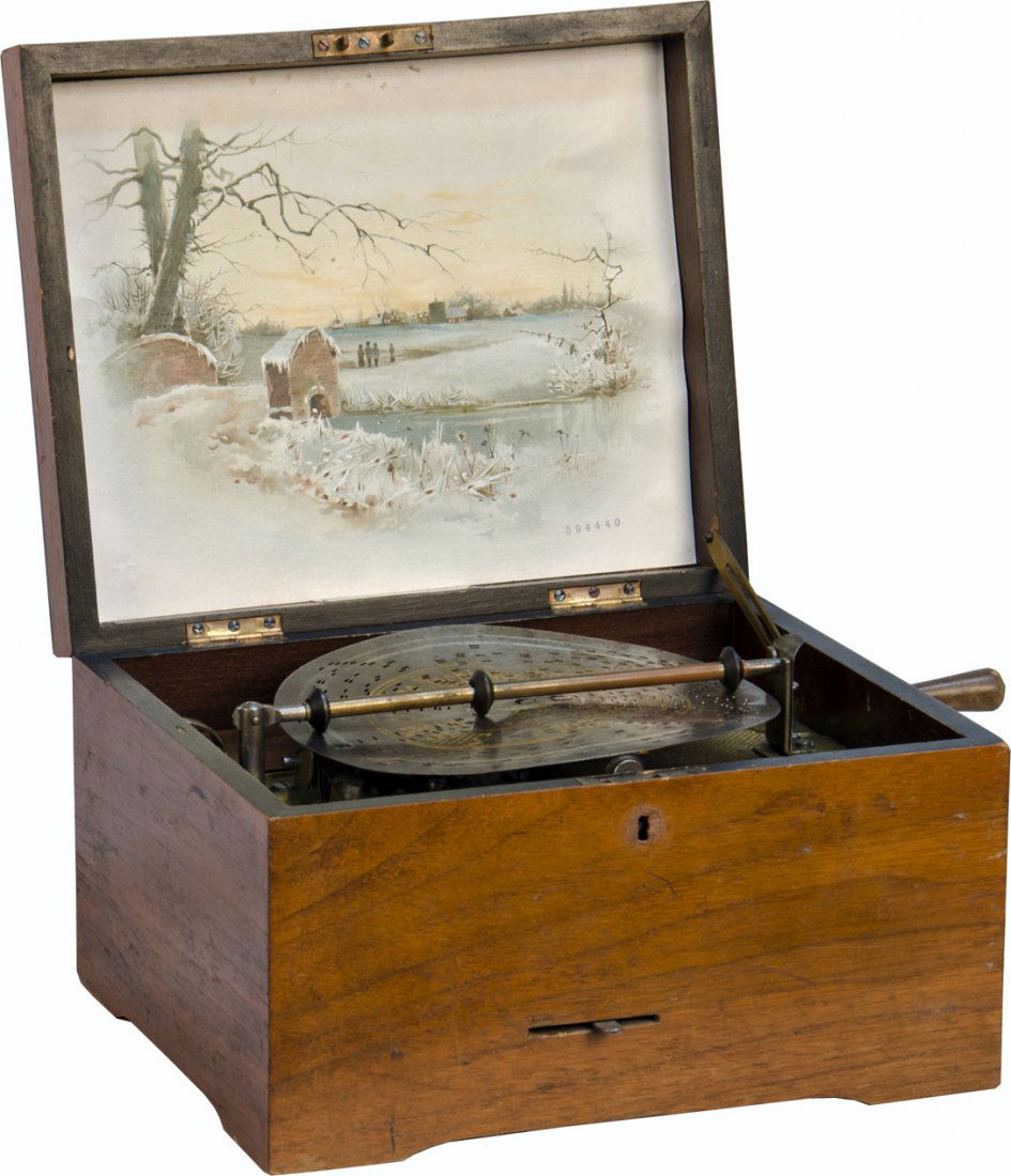 758: Wooden Symphonium Disc Music Box Player - Jan 20, 2013 | Victorian ...