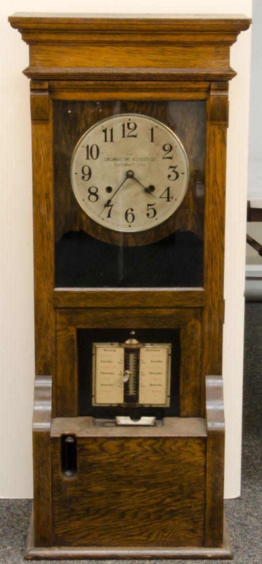 Antique Oak Cincinnati Time Recorder 5 Series Clock - Jun 01, 2013 ...