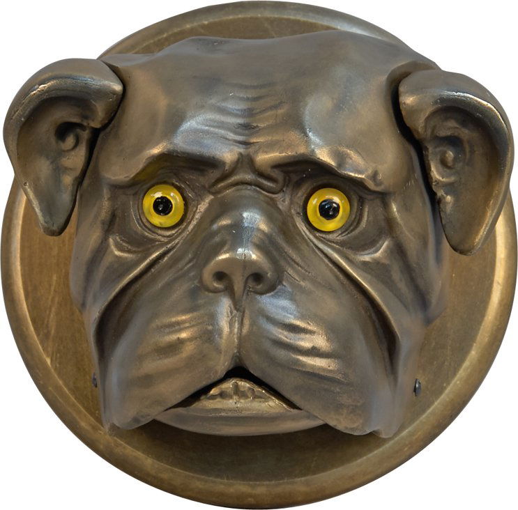 Bronze Clockwork Bull Dog Mechanical Bell