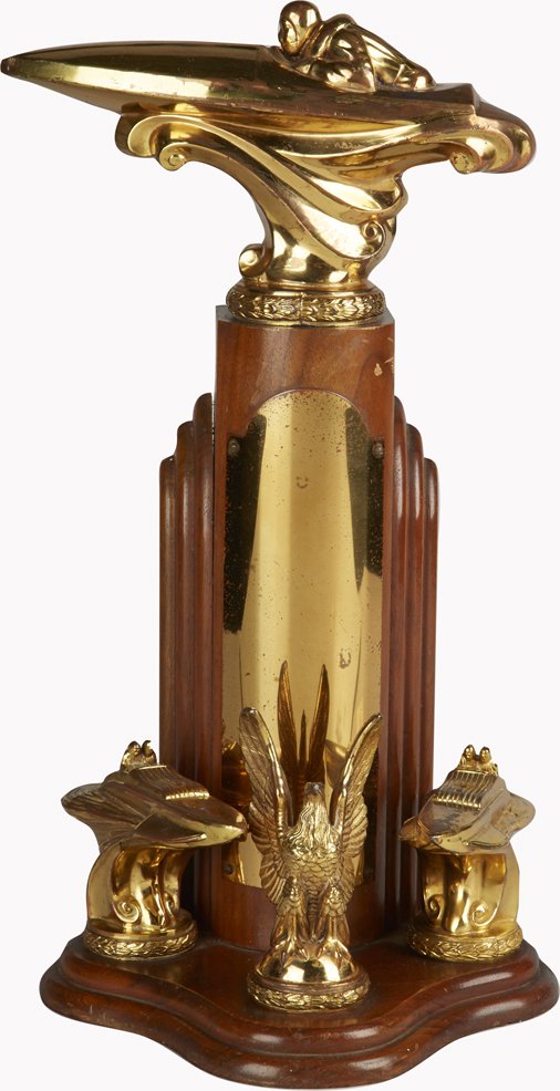 Vintage Wood & Bronze Speed Boat Racing Trophy C1940s