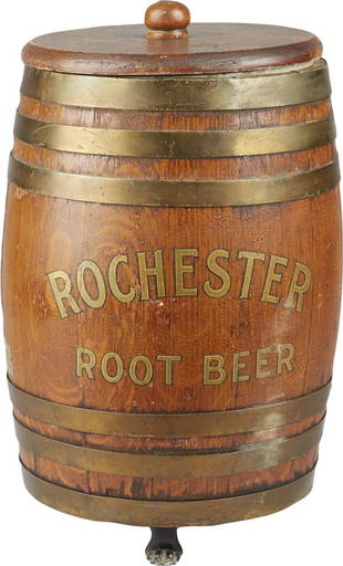 Rochester Root Beer Countertop Barrel Syrup Dispenser