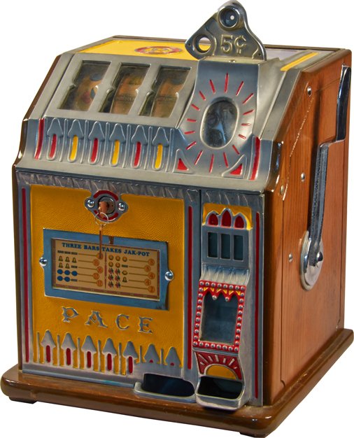 5 Cent Pace MFG. Bantam Reserve Jackpot Slot Machine - Jan 19, 2014 ...