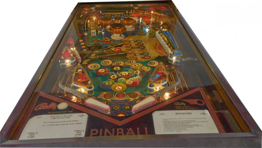 25 Cent Bally Eight Ball Deluxe Pinball Arcade Machine
