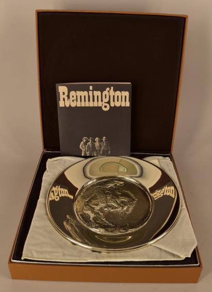 Remington Sterling Silver Rattlesnake Plate 22 Ozt | Barnebys