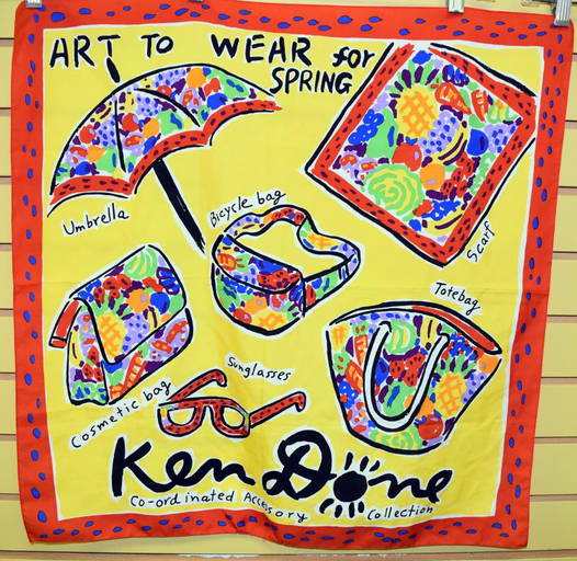 Vintage Ken Done Spring Wearable Art Scarf