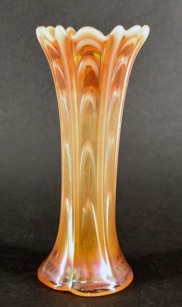 Dugan Pulled Loop Carnival Glass Vase