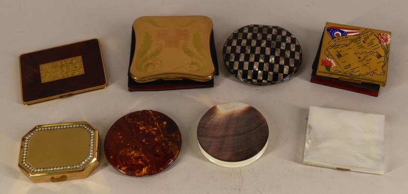 Group Of Eight Vintage Compacts