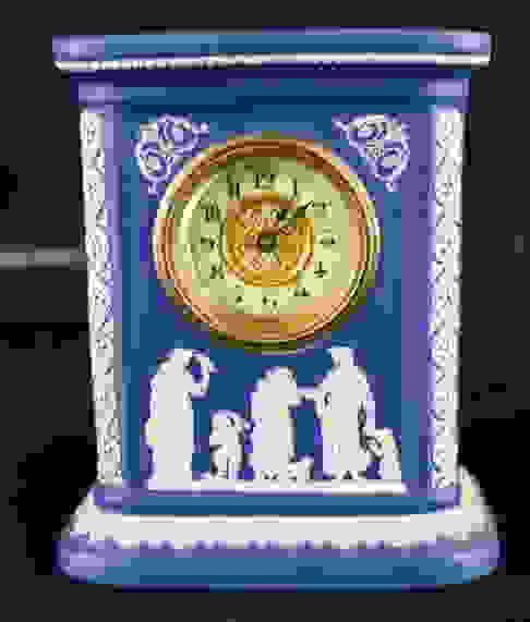 Wedgwood Blue Jasperware Mantle Clock Auction