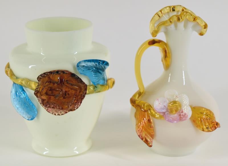 Stevens & Williams Uranium Glass Vases Auction