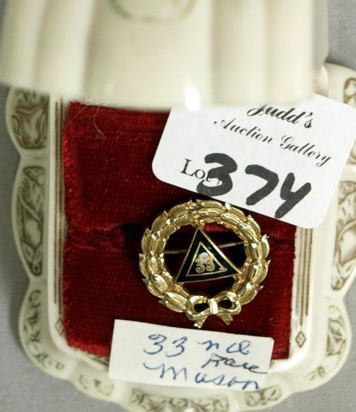 33rd Degree Mason Pin Rare