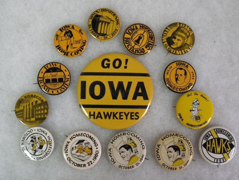 University Of Iowa Hawkeye's Homecoming Pins