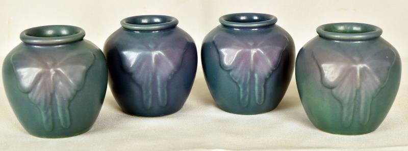 Van Briggle Moth Or Butterfly Vases