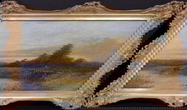 342: E.C. WILLIAMS OIL PAINTING ON CANVAS OF STREAM