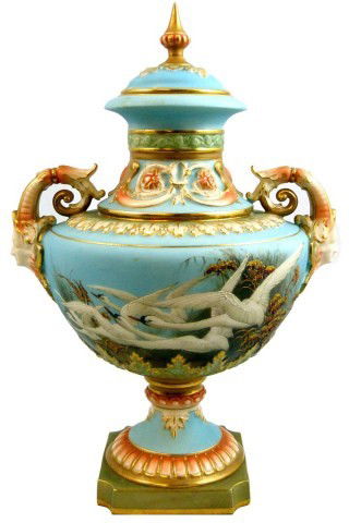 ANTIQUE ROYAL WORCESTER COVERED URN C BALDWYN - Jan 08, 2011 | Elite ...