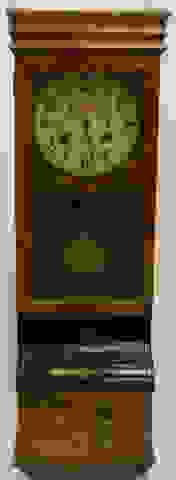 Antique Wooden Wall Punch Card Time Clock