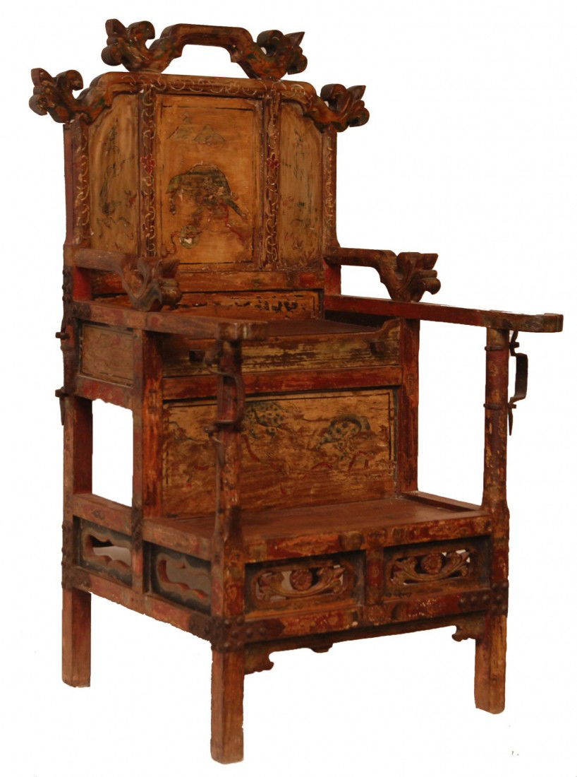 204: ANTIQUE CHINESE EMPERORS CHAIR