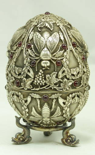 RUSSIAN SILVER JEWELED INSECTS EGG - Jun 23, 2012 | Elite Decorative ...