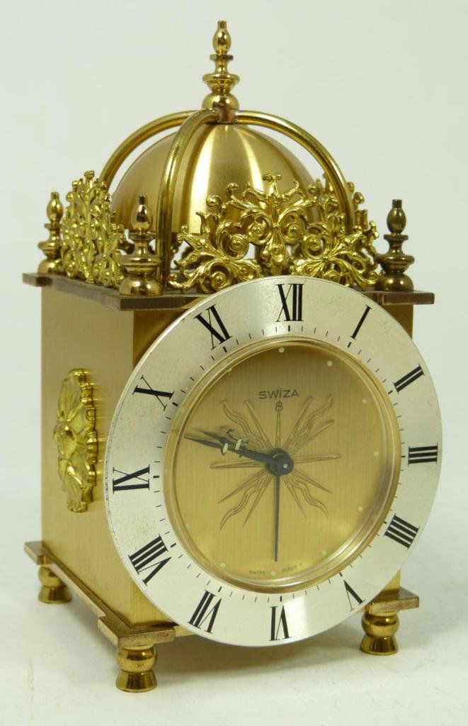 SWIZA SWISS MADE BRASS LANTERN CLOCK