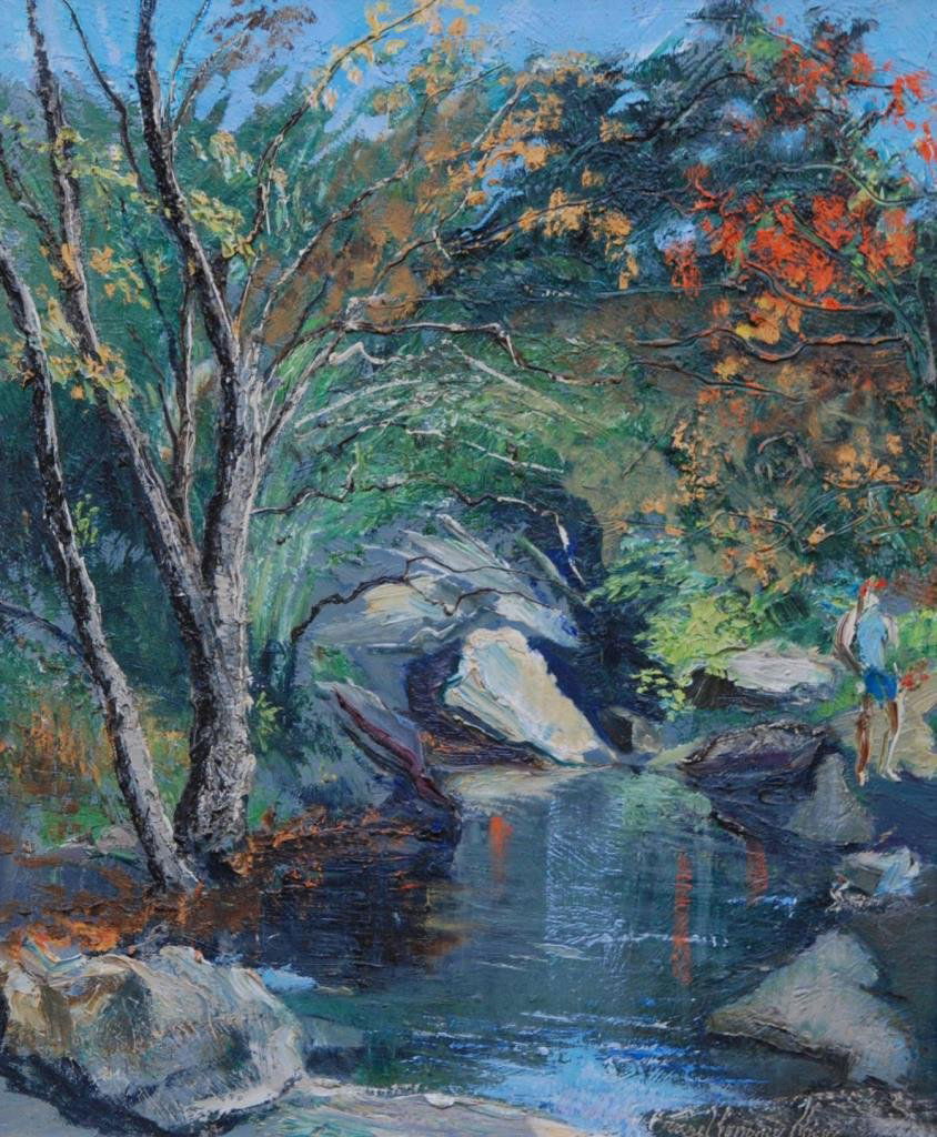 ERNEST KASAS LANDSCAPE OIL PAINTING ON CANVAS