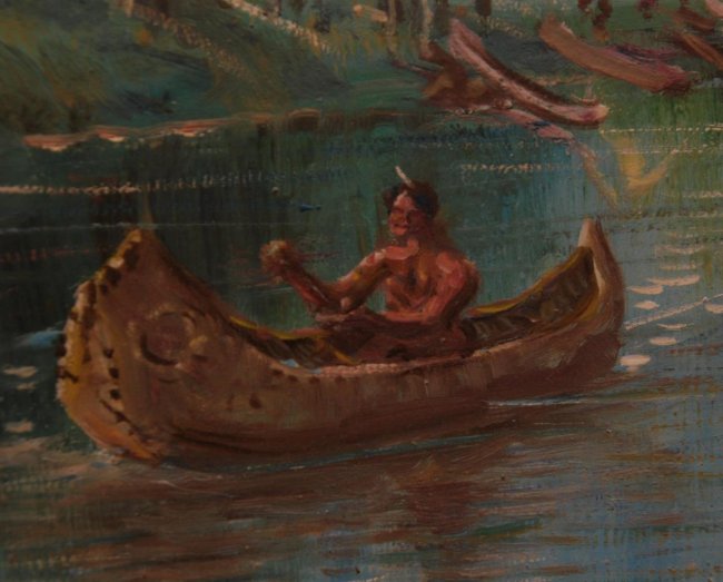 MATT MADSEN AMERICAN RIVER OIL PAINTING ON PANEL : Lot 278