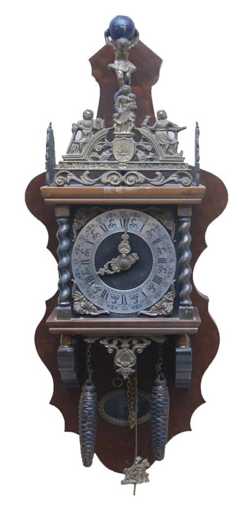 ANTIQUE DUTCH 'NU ELCK SYN SIN' ATLAS WALL CLOCK - Dec 21, 2013 | Elite ...