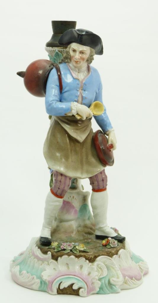 19th C MEISSEN FOR JOHANSEN ROTH CANDLESTICK