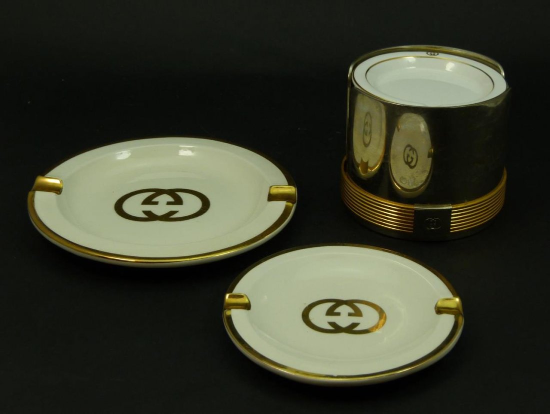 GUCCI COMPLETE ASH TRAY SET