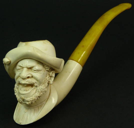 Vintage Meerschaum Pipe Of A Black Calvary Soldier