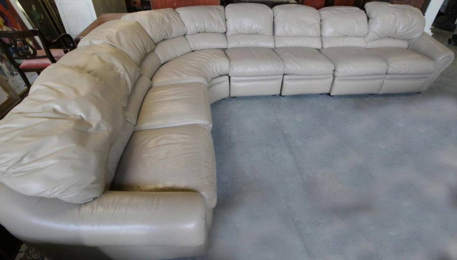 5 PIECE HANCOCK & MOORE LEATHER SECTIONAL COUCH - Aug 29, 2015 | Elite ...