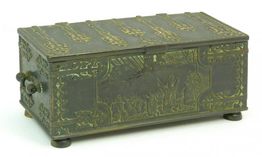 Vintage Cast Iron Casket Danish Casket Box