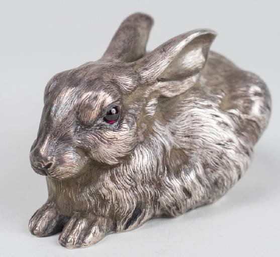Faberge Silver Rabbit Figure
