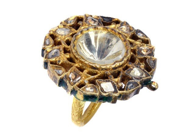 Mughal Gold And Diamond Ring